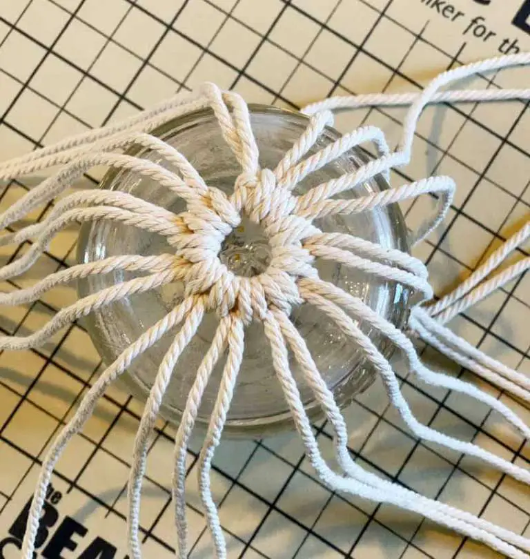 DIY Macrame Glass Jar Covers Made with Square Knots - Macra-Made